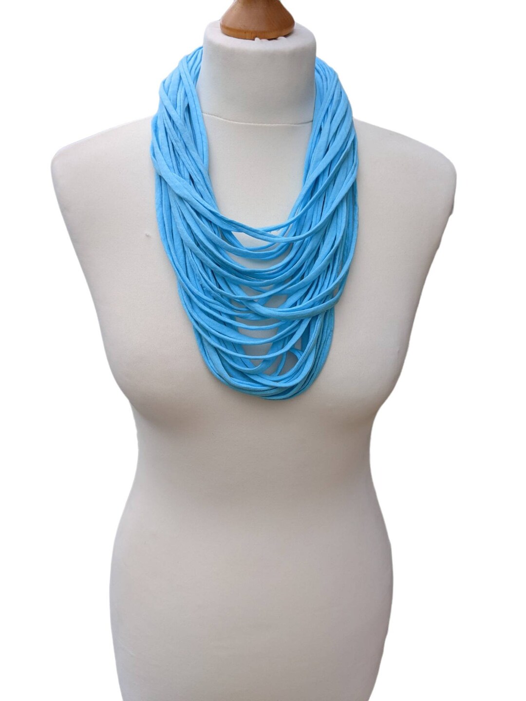Turquoise Infinity Scarfmultistrand Statement Textile - Etsy UK