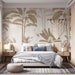Sepia Tropical Wallpaper Mural for a Nursery Bedroom Decor. Peel and ...