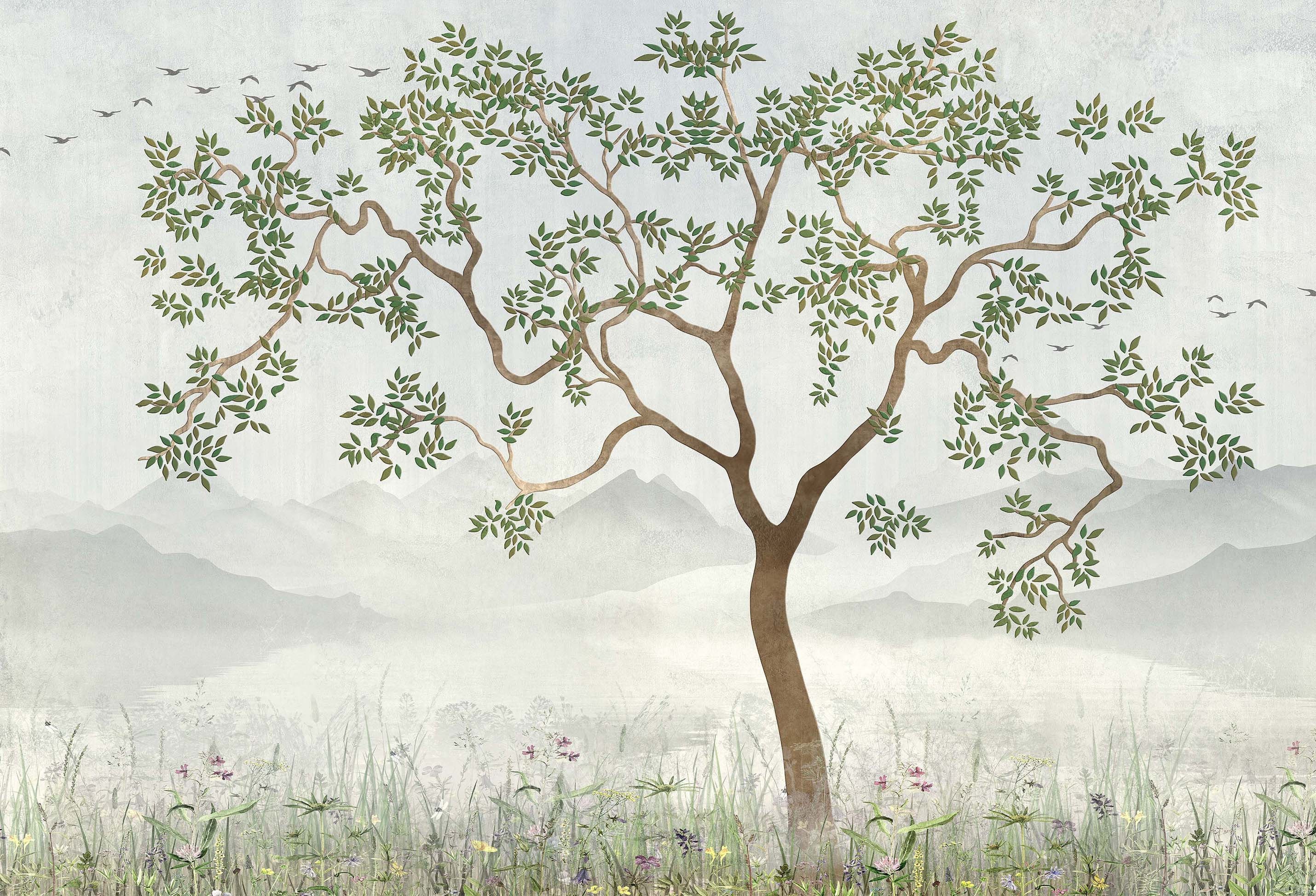 Nature Wallpaper Mural Tree Mural DIY Peel and Stick Easy | Etsy