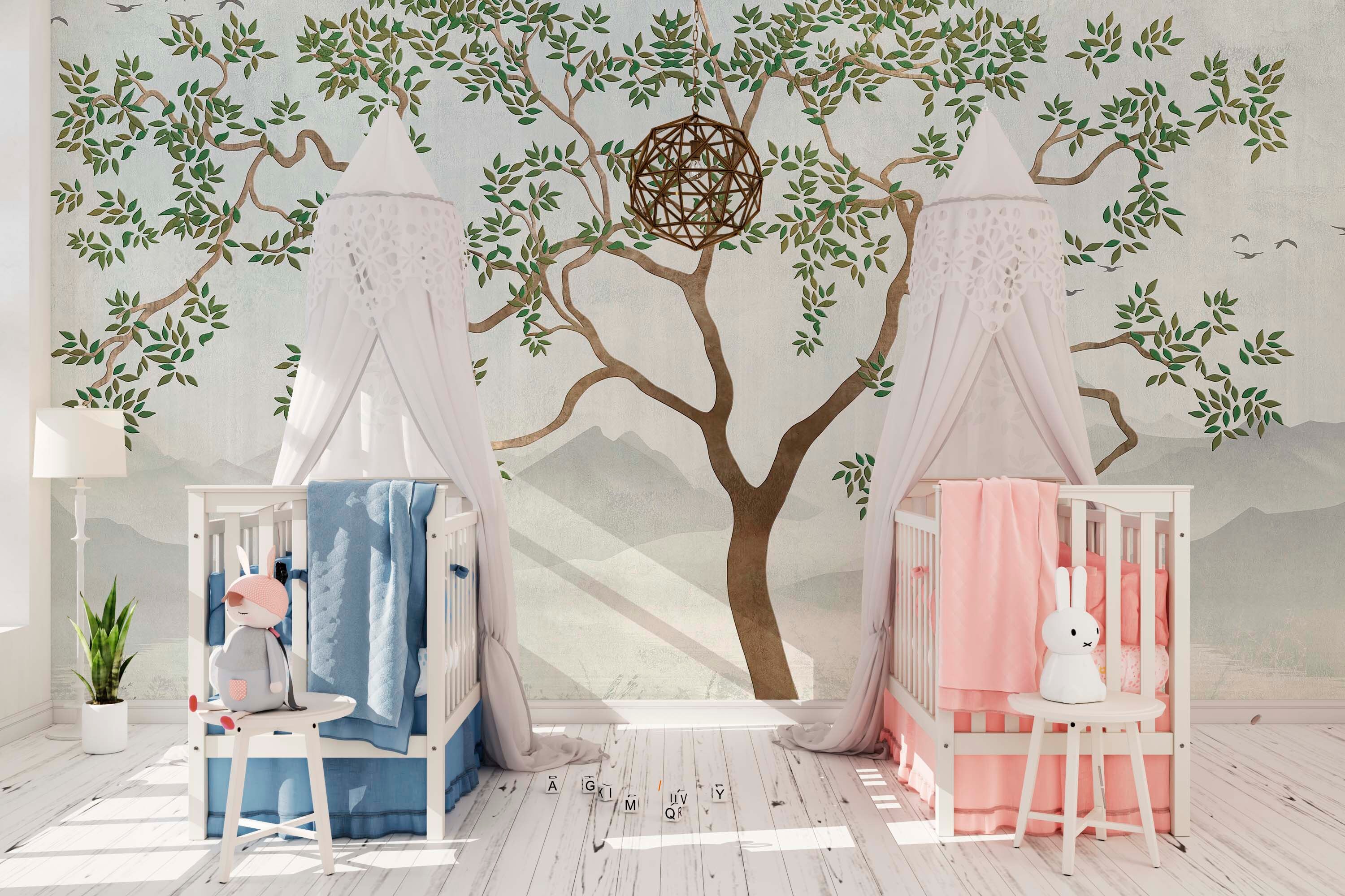 Nature Wallpaper Mural Tree Mural DIY Peel and Stick Easy | Etsy