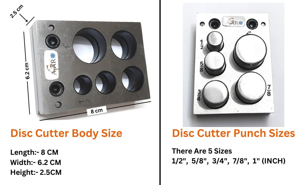 ATAR Jewelry Making Metal Disc Cutter Punch Tool Disc Cutter, Round ...