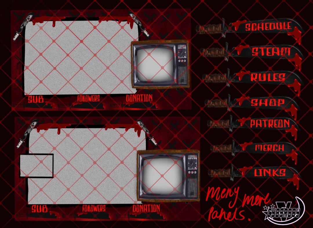 Friday the 13th Twitch Panel and Overlays - Etsy