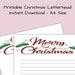 Printable Christmas Letter A4 Size - Digital Paper - Instant Download ...