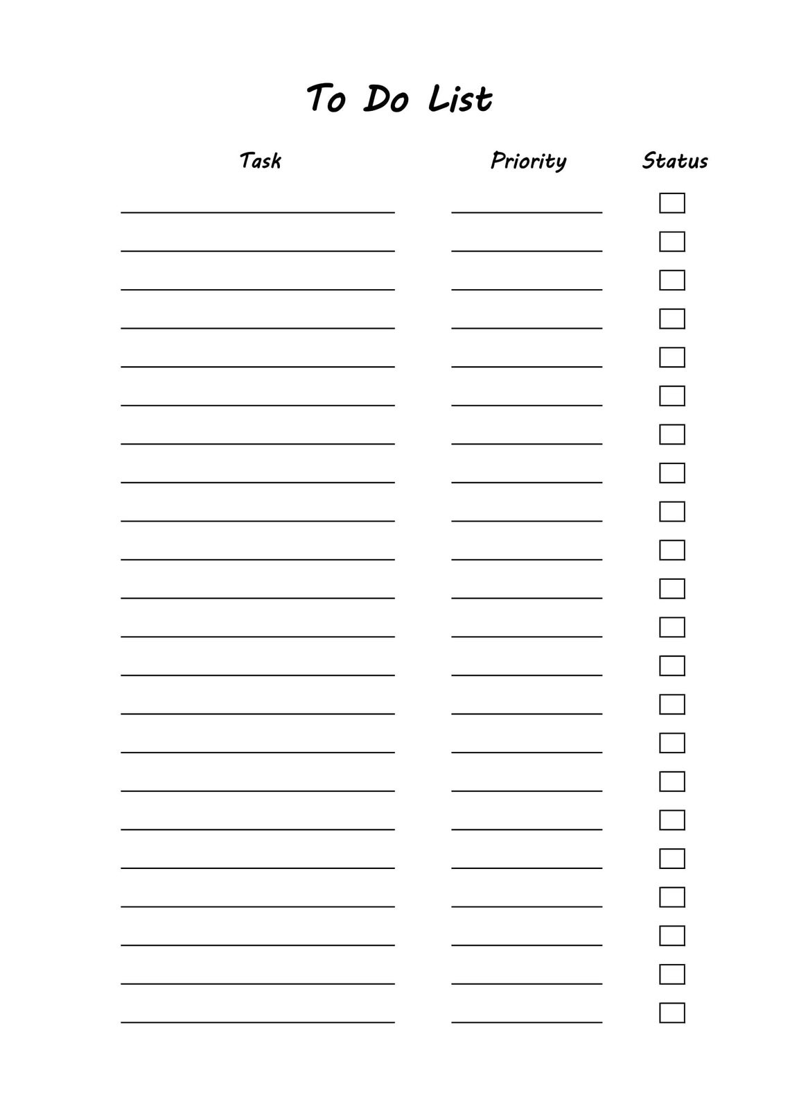 Printable to Do List- Instant Download-organizer With Priority Option ...