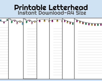 Printable Christmas Letter A4 Size Digital Paper Instant - Etsy