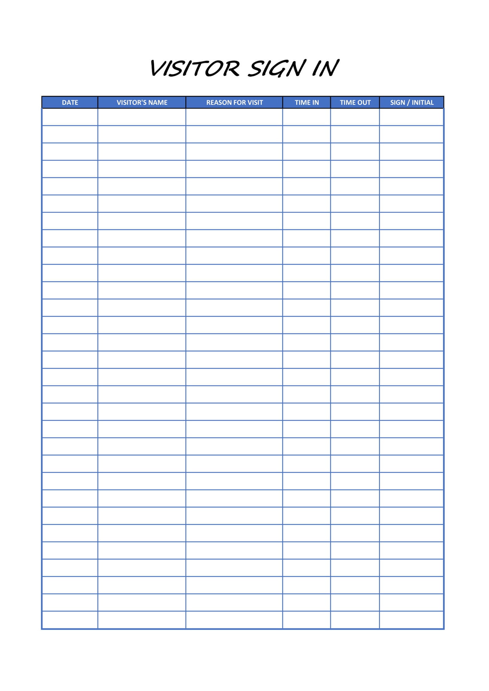 Printable Appointment Sign In Sheet For Medical Doctor's | Etsy