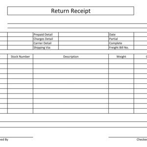 Printable Good Return Receipt-PDF-Portrait-Instant - Etsy.de