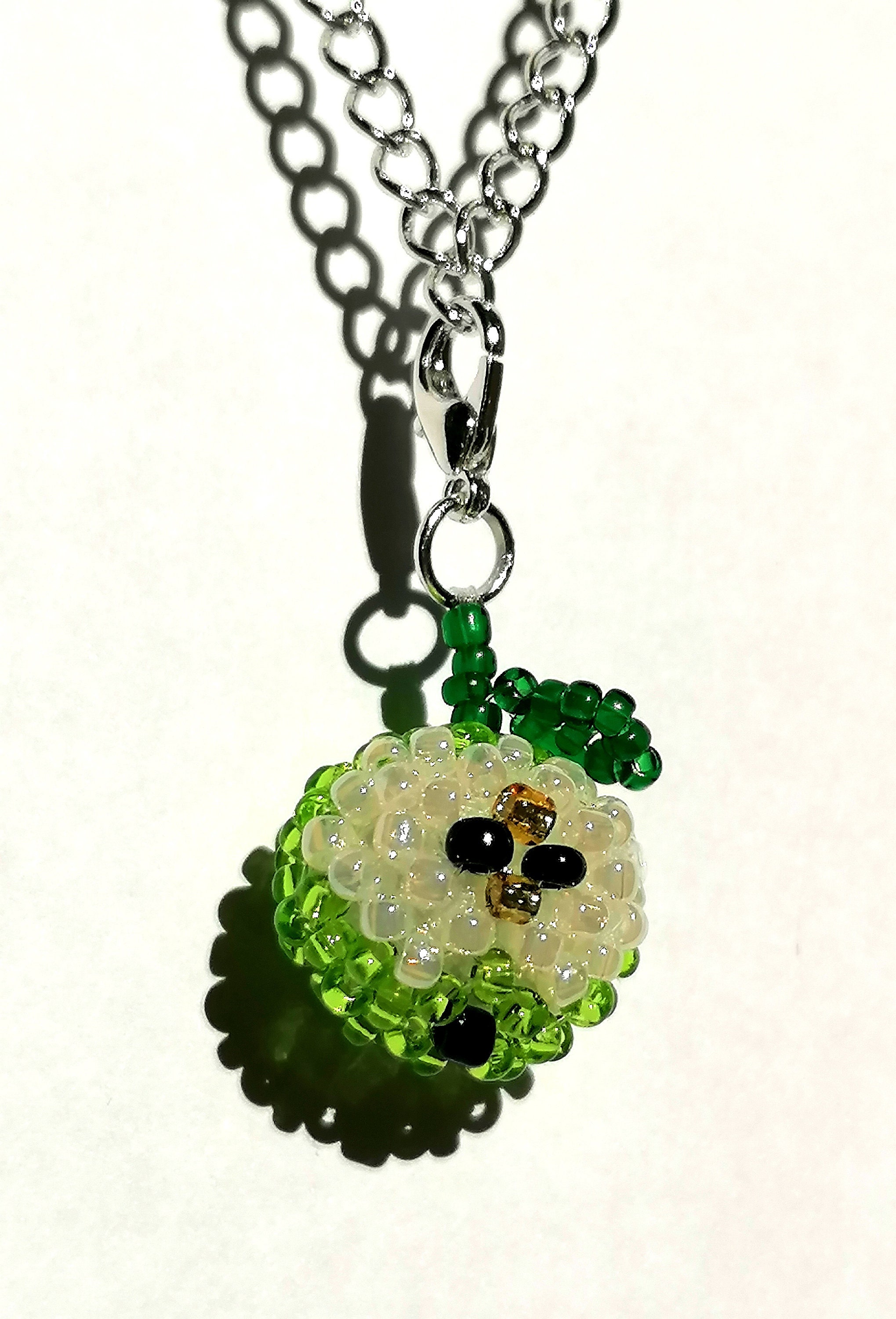 Apple and Pear Beaded Pendants - Etsy