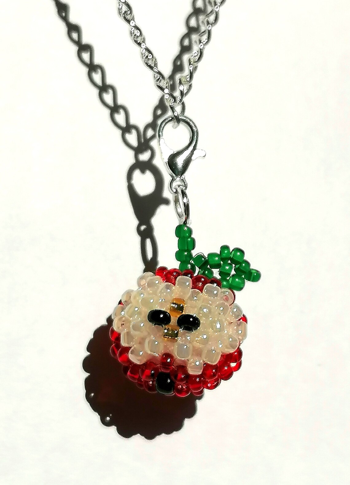 Apple and Pear Beaded Pendants - Etsy