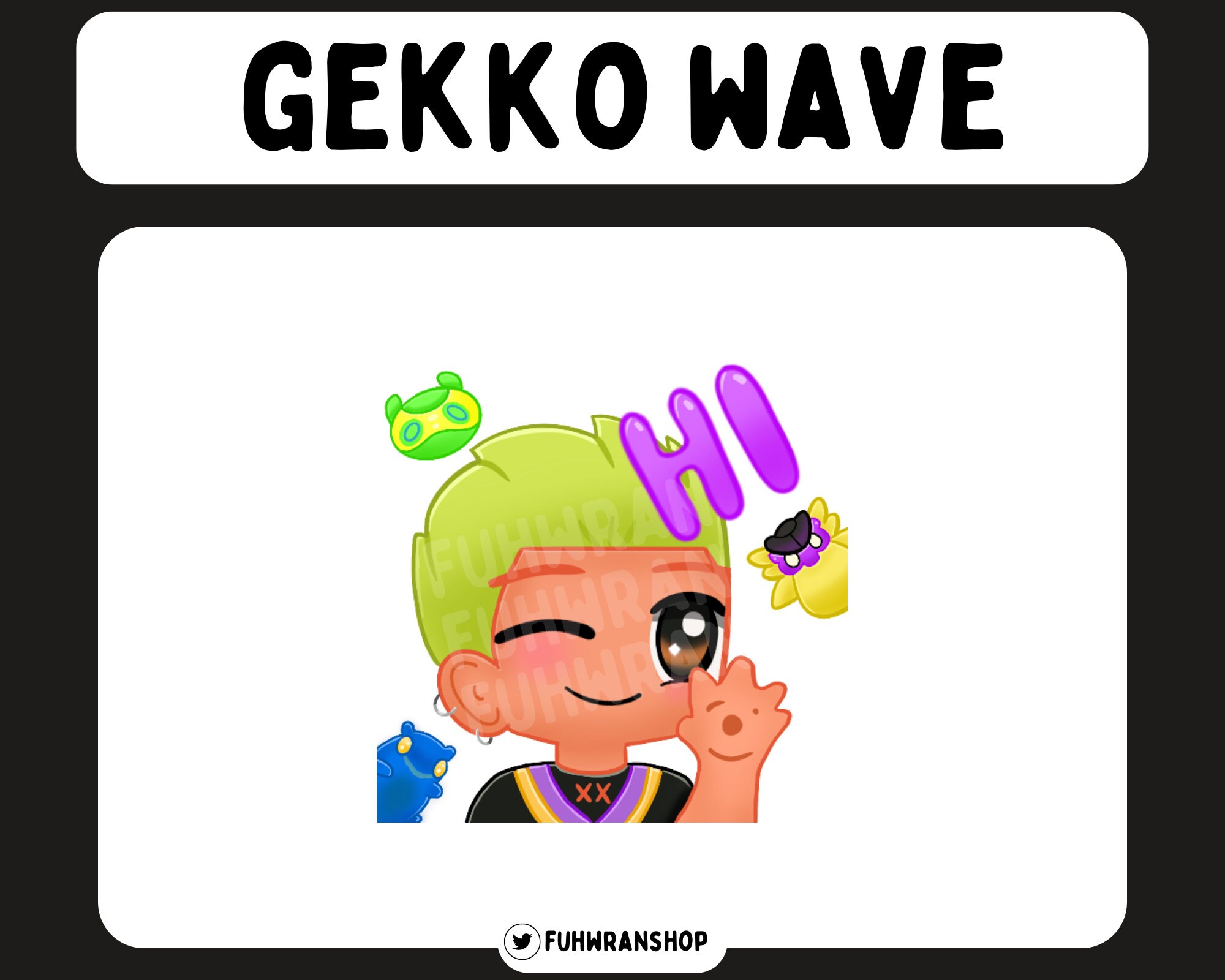 P2U Gekko Valorant Wave Emote for Twitch/discord/streaming - Etsy
