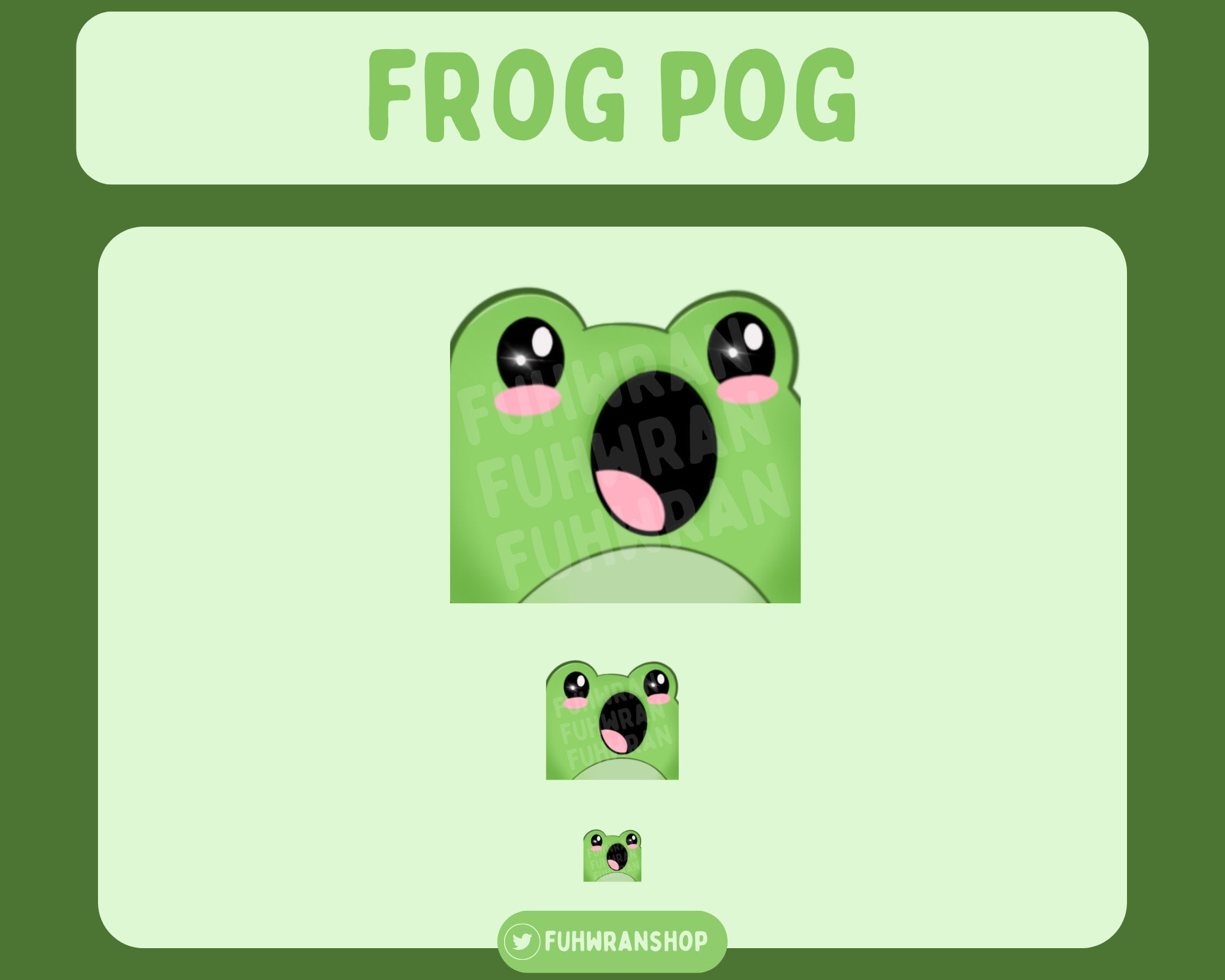P2U Frog Pog Emote for Twitch/discord/streaming - Etsy