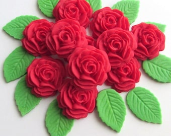 Red Rose Cake Topper | Etsy UK