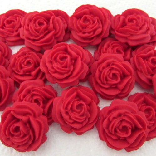 12 Red Roses Flowers Edible Cake Toppers Sugarcraft Wedding - Etsy