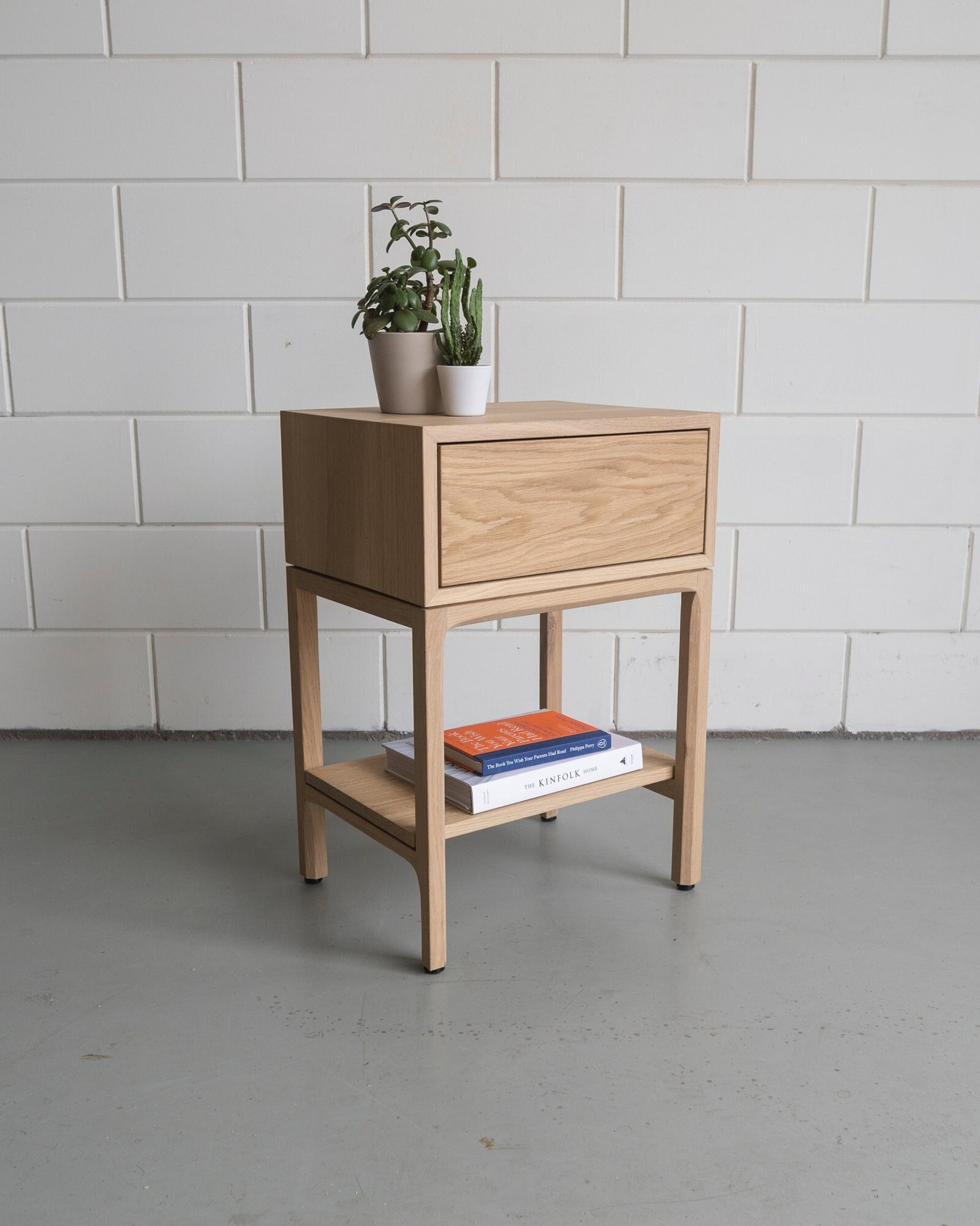 Oak Bedside Table Otto - Etsy