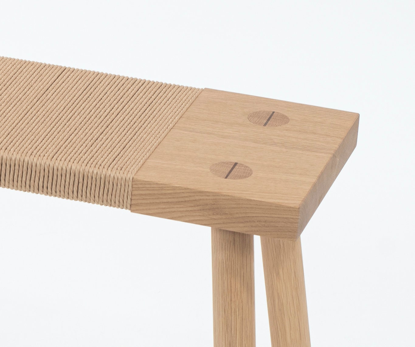 Oak Bench With Danish Cord / Scandinavian / Scandi / Mid Century - Etsy