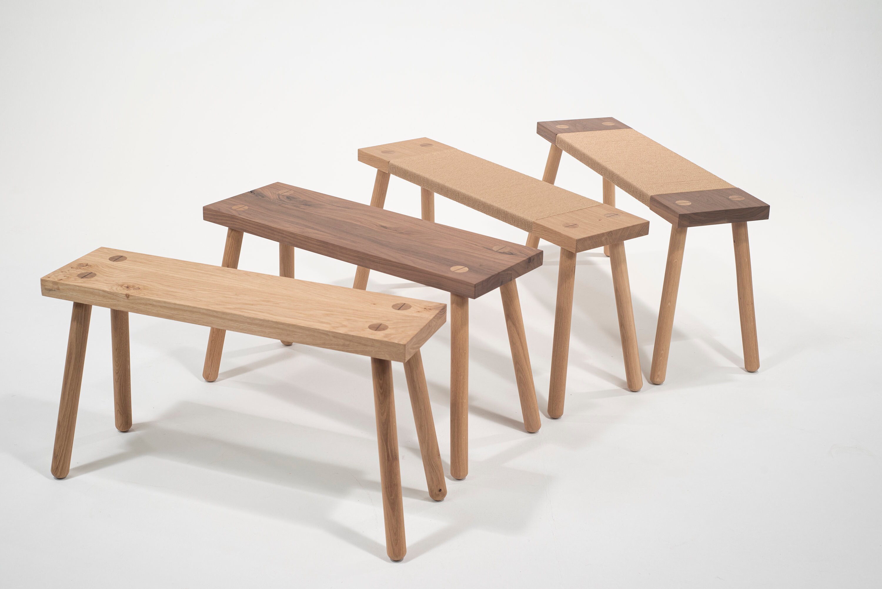 Walnut Bench With Danish Cord / Scandinavian / Scandi / Mid Century - Etsy