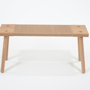 Oak Bench With Danish Cord / Scandinavian / Scandi / Mid Century - Etsy