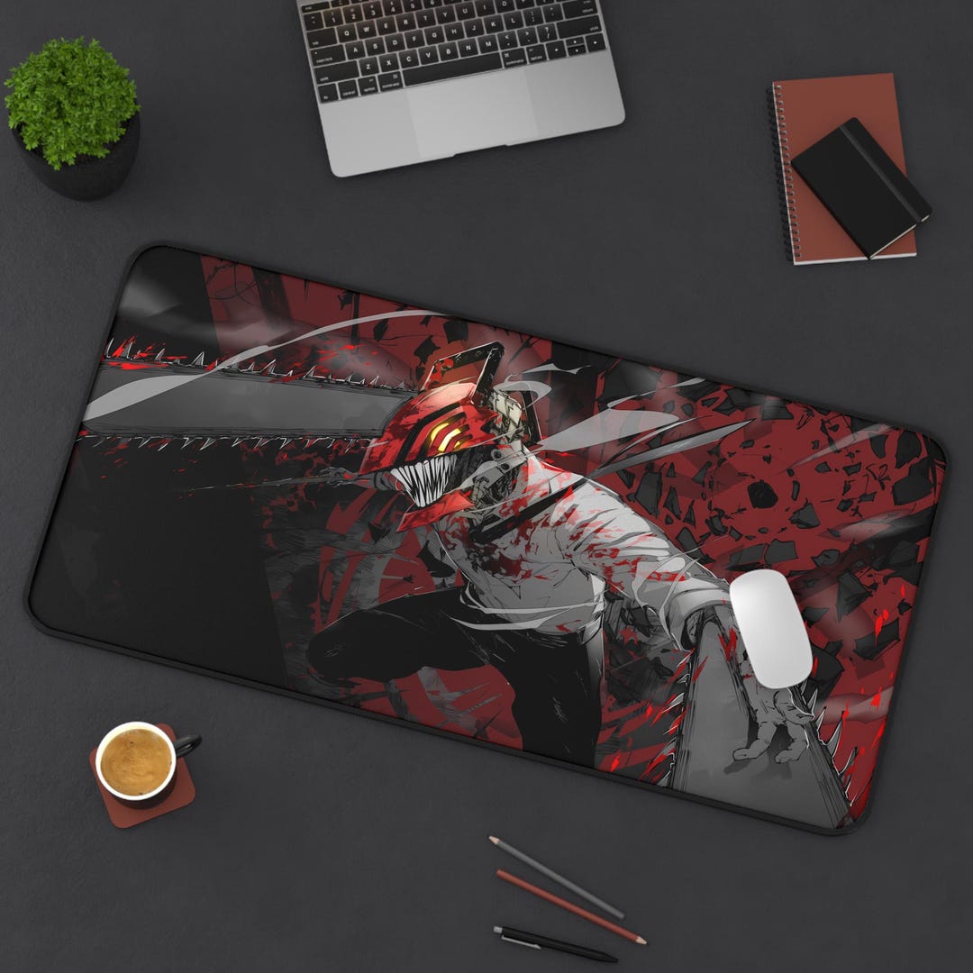 Anime Desk Mat, Chainsaw Man Mouse Pad, Gaming Desk Accessories ...