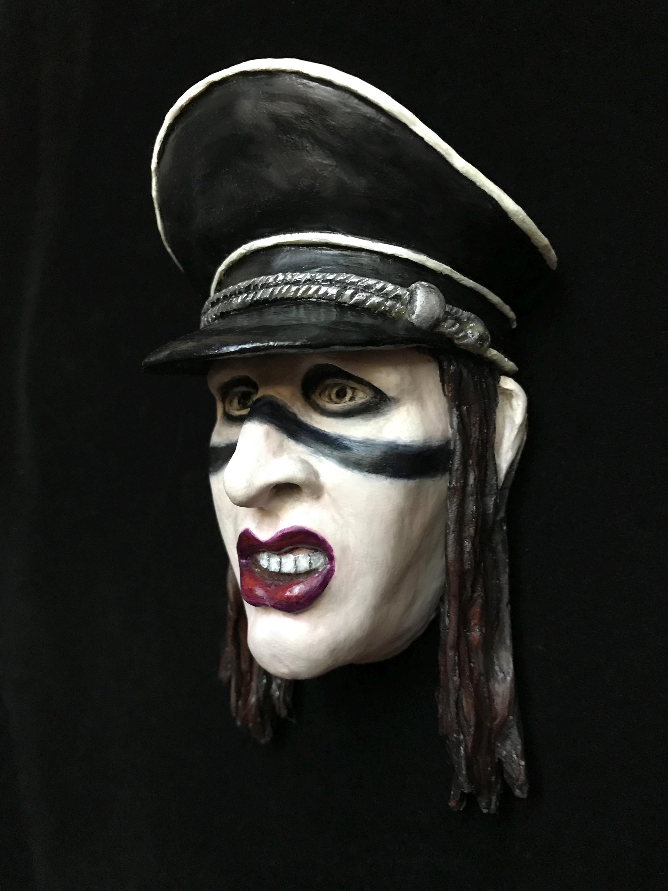The Portrait of Marilyn Manson is Made of Polyurethane Resin, Painted ...