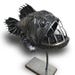 GOLD Fish.tabletop Sculpture of a Deep-sea Predatory Fish Made of Metal ...