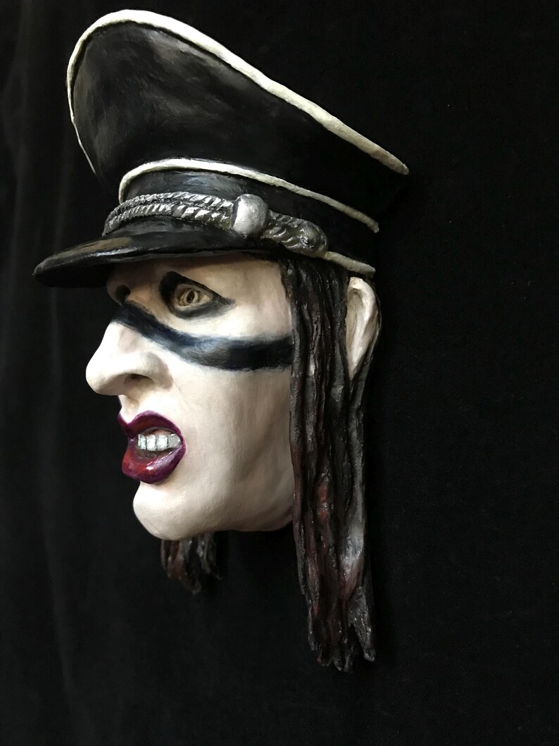 The Portrait of Marilyn Manson is Made of Polyurethane Resin, Painted ...