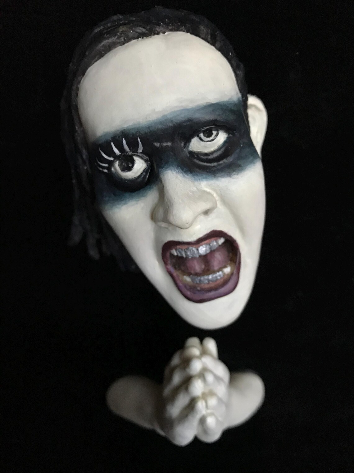 The Portrait of Marilyn Manson is Made of Polyurethane Resin, Painted ...