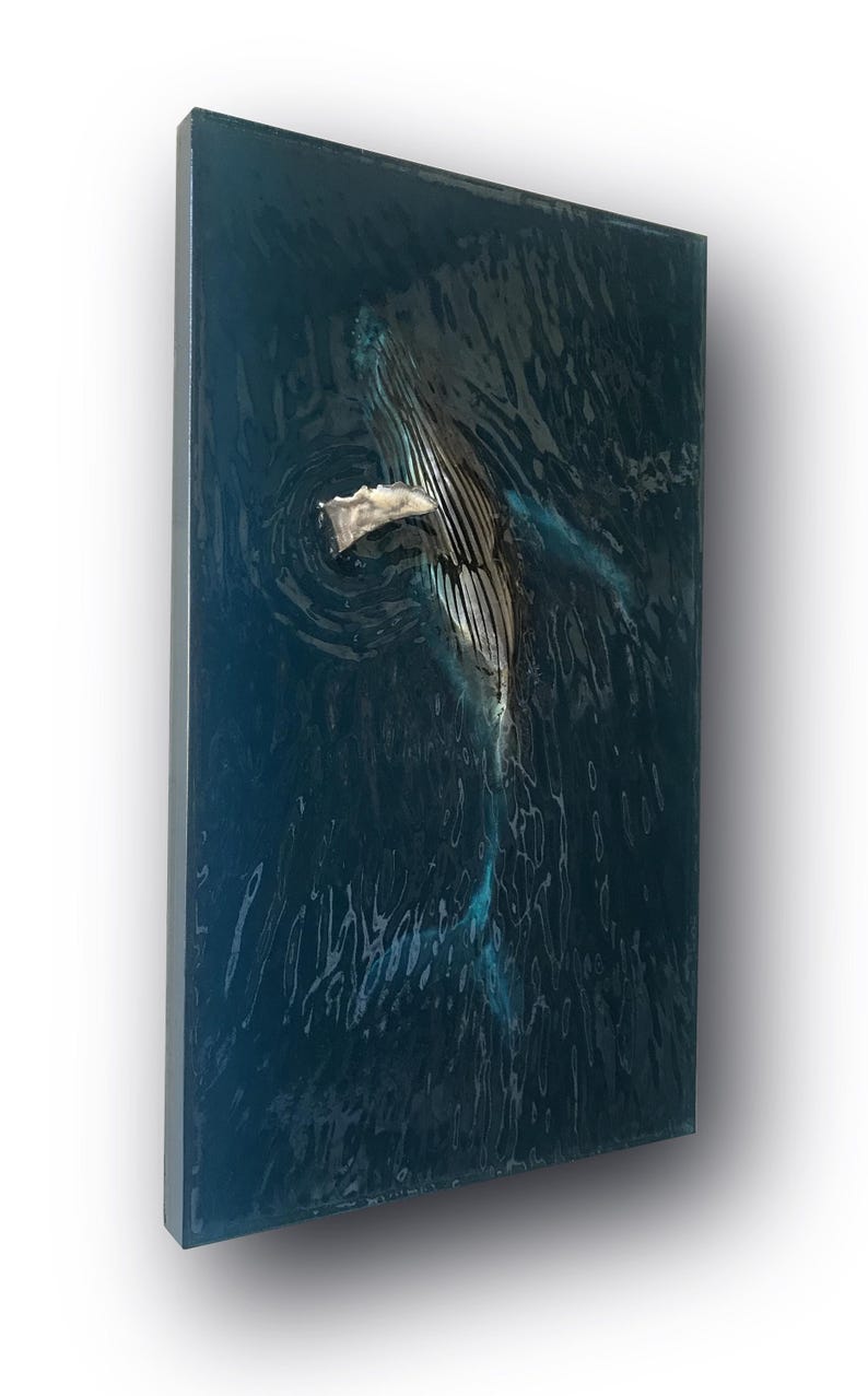 Dancer.modern Wall Bas-relief of a Metal Whale in the Ocean, Made of ...