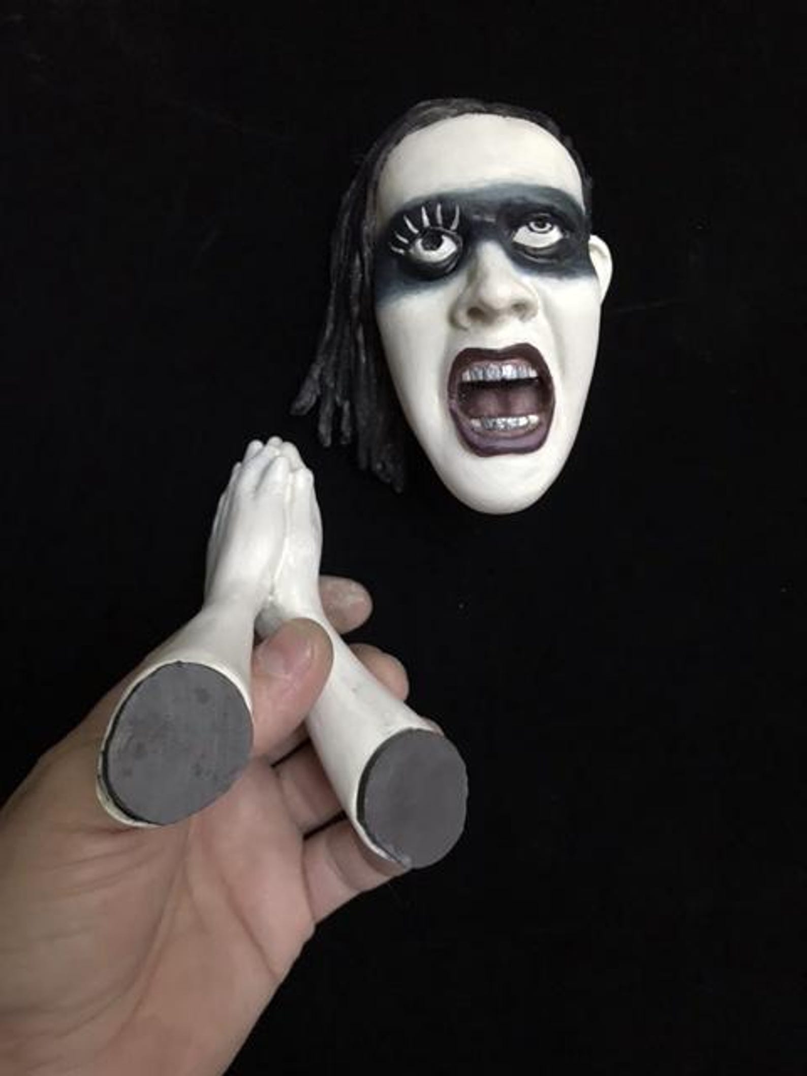 The Portrait of Marilyn Manson is Made of Polyurethane Resin, Painted ...