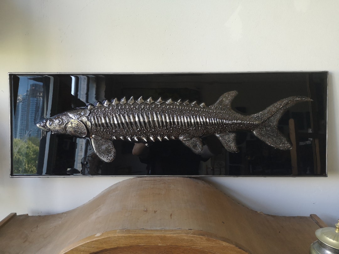 Sturgeon.modern Wall Bas-relief of a Sturgeon Made of Metal, Made by ...
