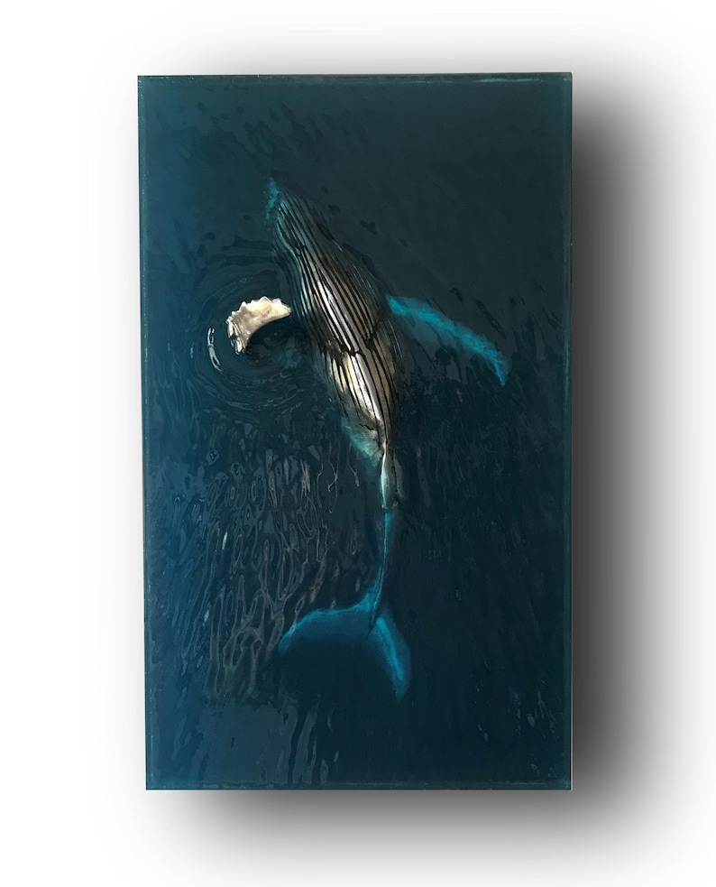 Dancer.modern Wall Bas-relief of a Metal Whale in the Ocean, Made of ...