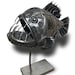 GOLD Fish.tabletop Sculpture of a Deep-sea Predatory Fish Made of Metal ...