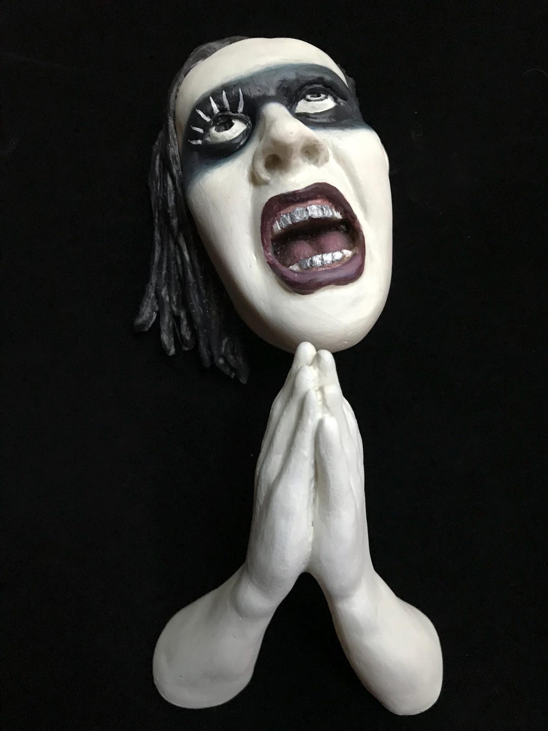 The Portrait of Marilyn Manson is Made of Polyurethane Resin, Painted ...