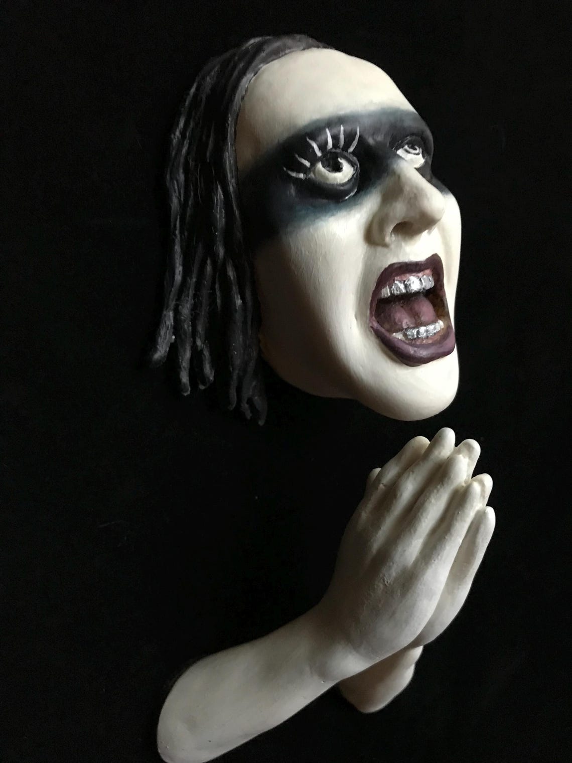 The Portrait of Marilyn Manson is Made of Polyurethane Resin, Painted ...