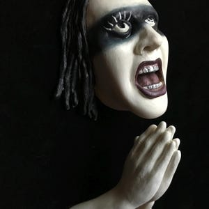 The Portrait of Marilyn Manson is Made of Polyurethane Resin, Painted ...