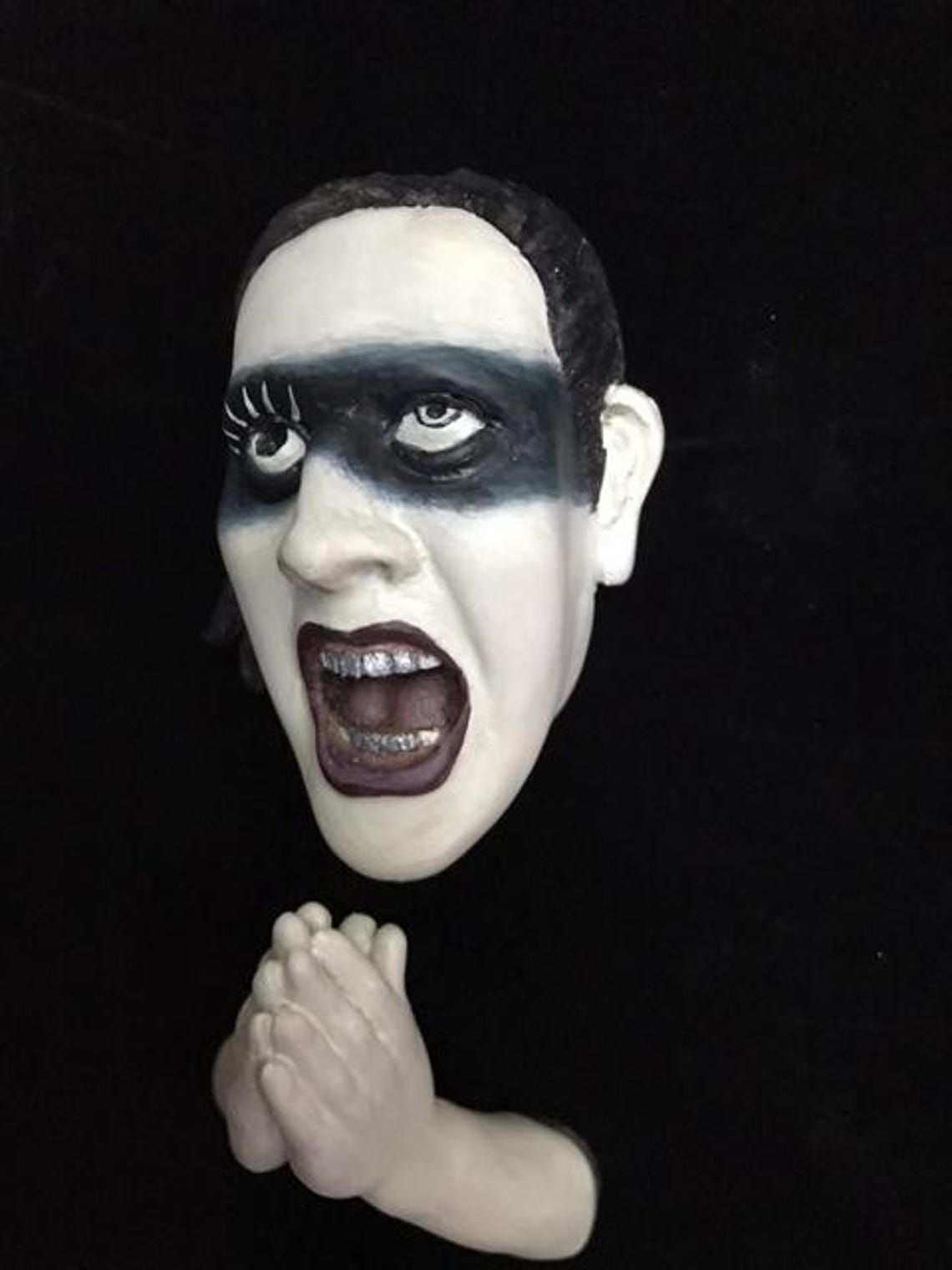 The Portrait of Marilyn Manson is Made of Polyurethane Resin, Painted ...