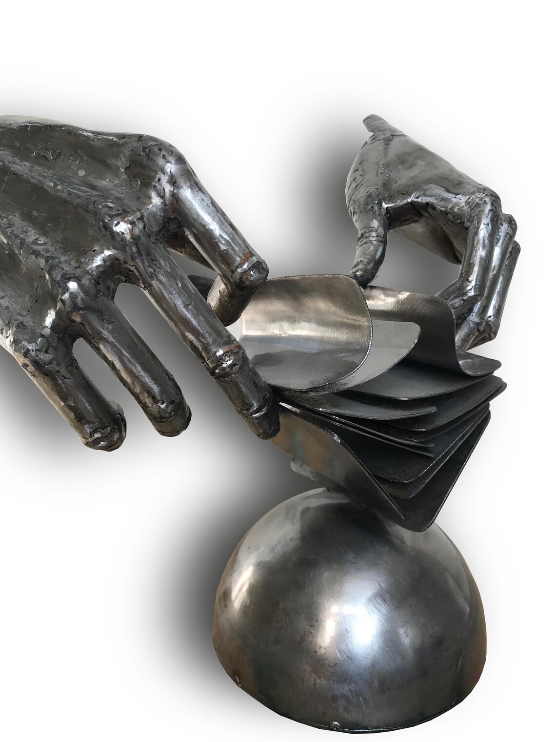 Poker Game.modern Tabletop Sculpture of a Croupier's Hands Shuffling a ...