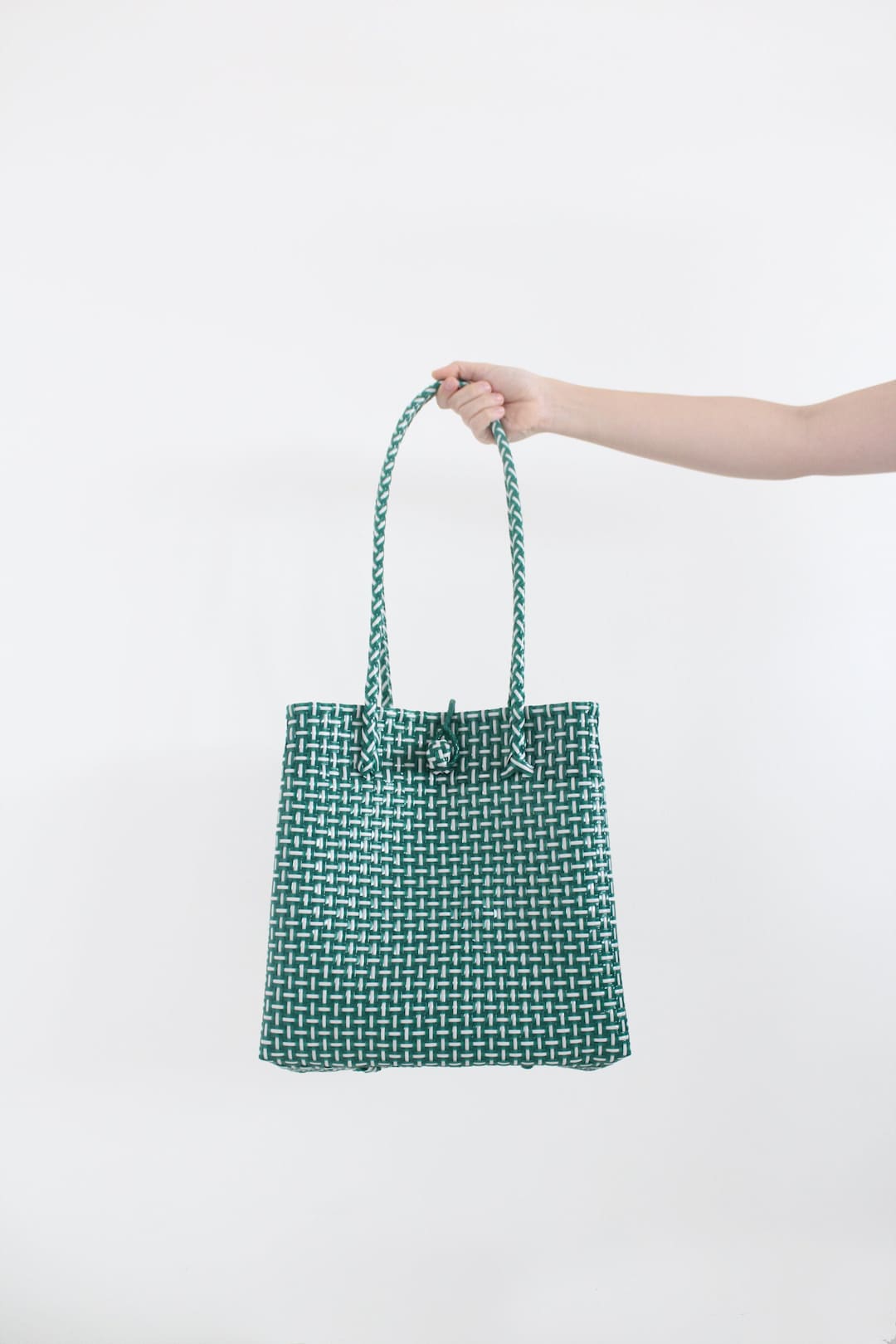 Hand Woven Plastic Tote Bag Plastic Beach Bag Picnic - Etsy