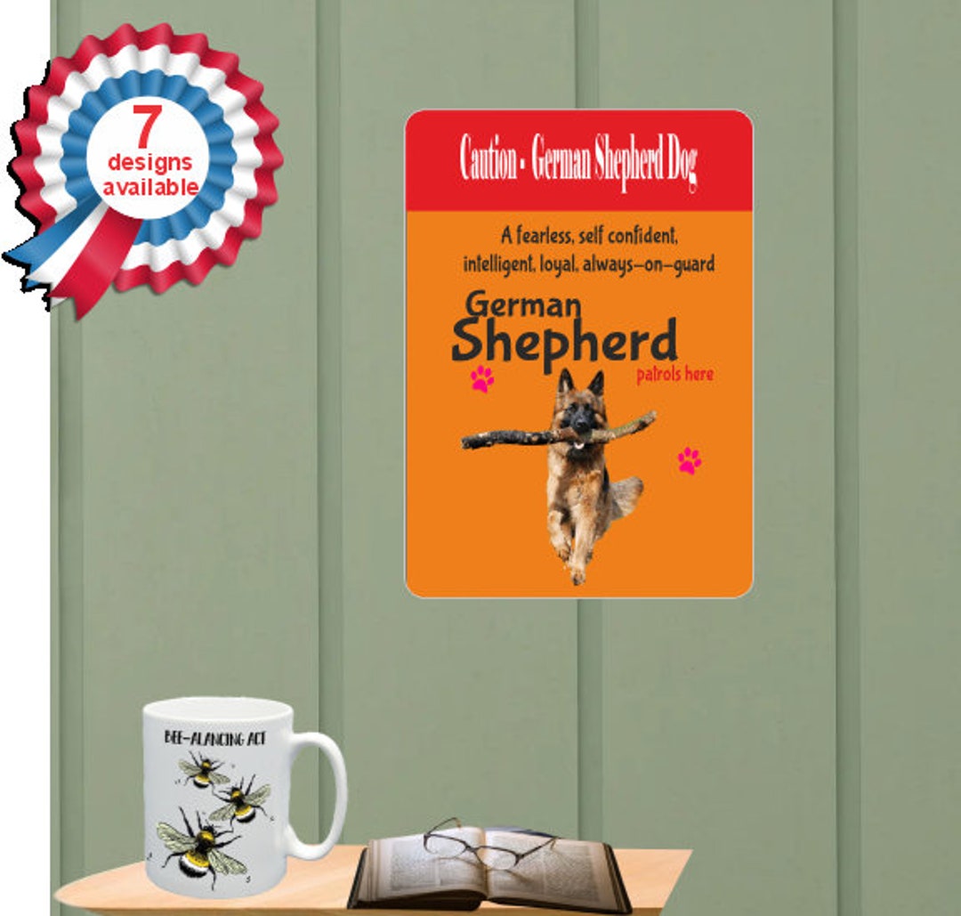 Metal Sign 7 CHOICES German Shepherd Dog Novelty Security Sign Fun Sign ...