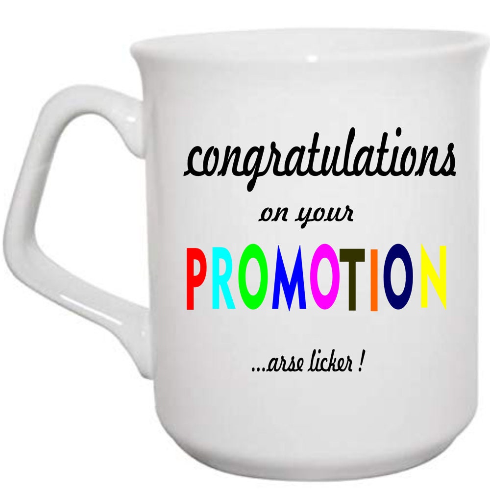 Felicidades por tu promoción Mug Fun taza - Etsy España