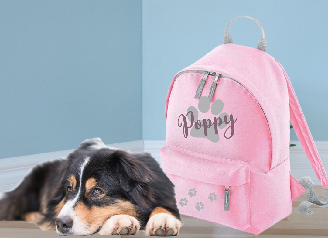 Personalised Backpack Blue or Pink Doggie Bag Pet Backpack - Etsy Australia