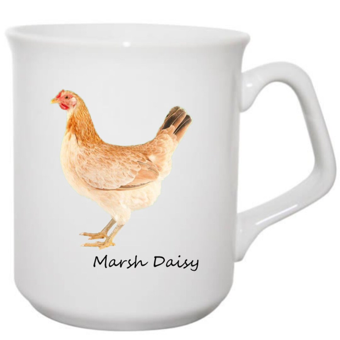Marsh Daisy Chicken Mug Chicken Mug Poultry Mug - Etsy