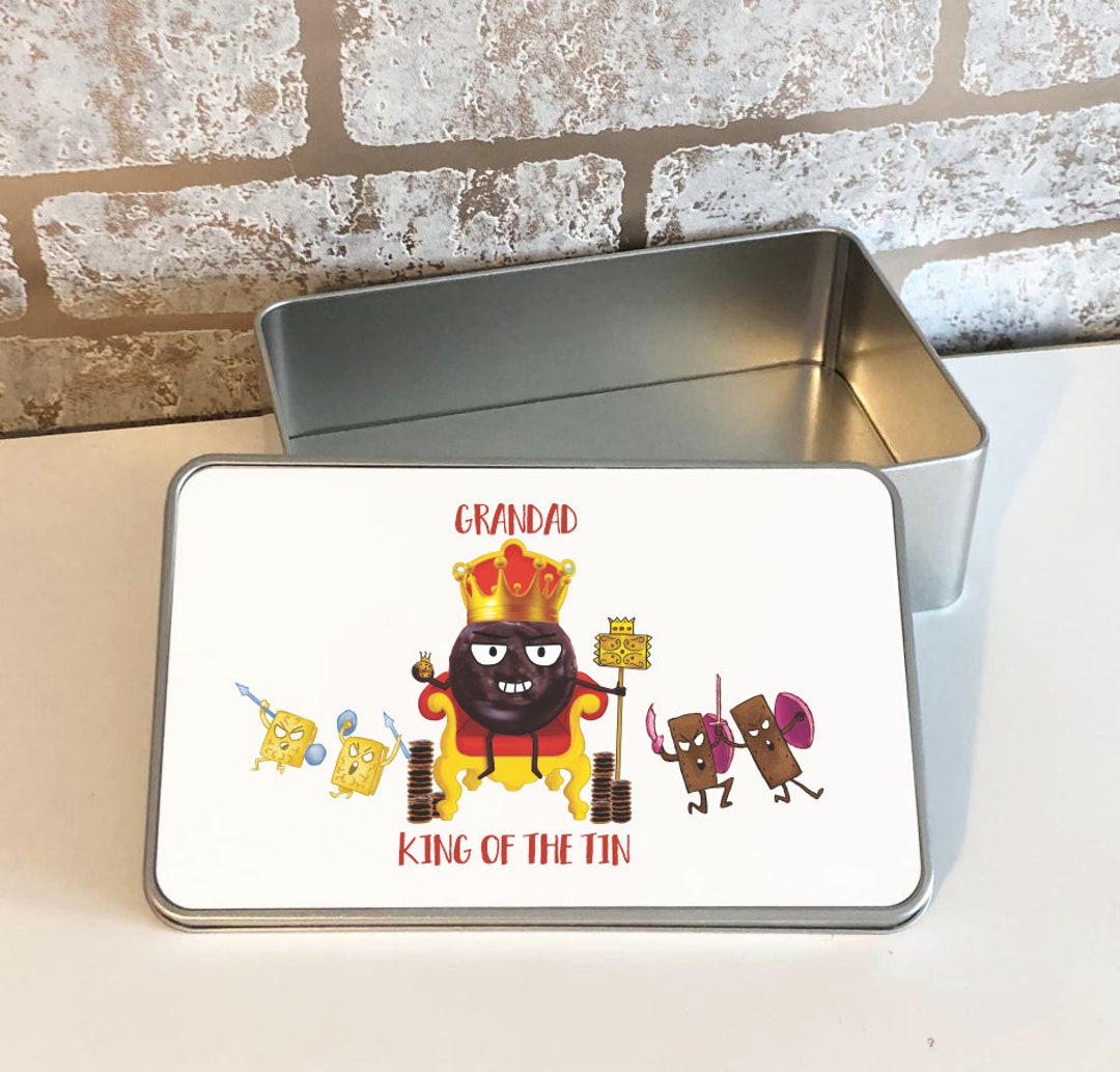 Jaffa Cake King of the Tin Treat Tin Gift Idea, Personalised Storage ...