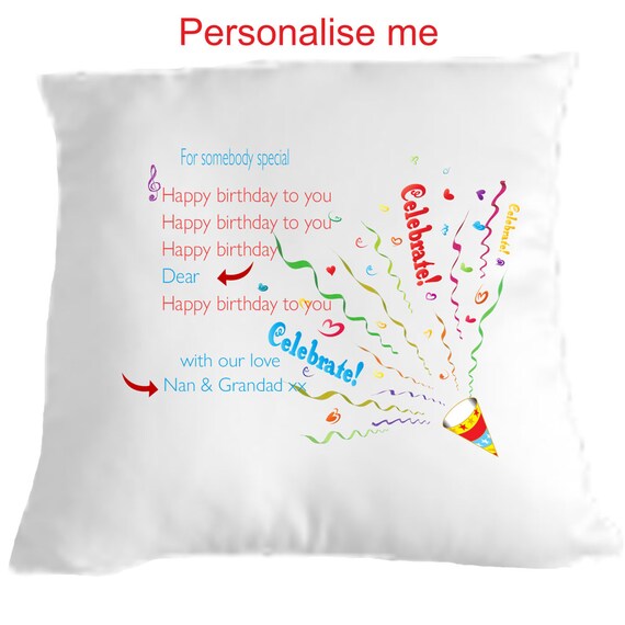 Birthday Cuddle Cushion Happy Birthday Celebration Gift - Etsy