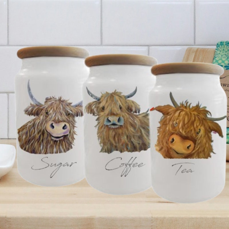 Cow Canisters - Etsy