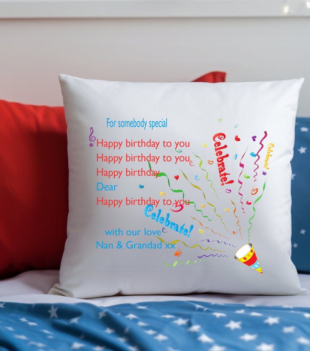Birthday Cuddle Cushion Happy Birthday Celebration Gift - Etsy