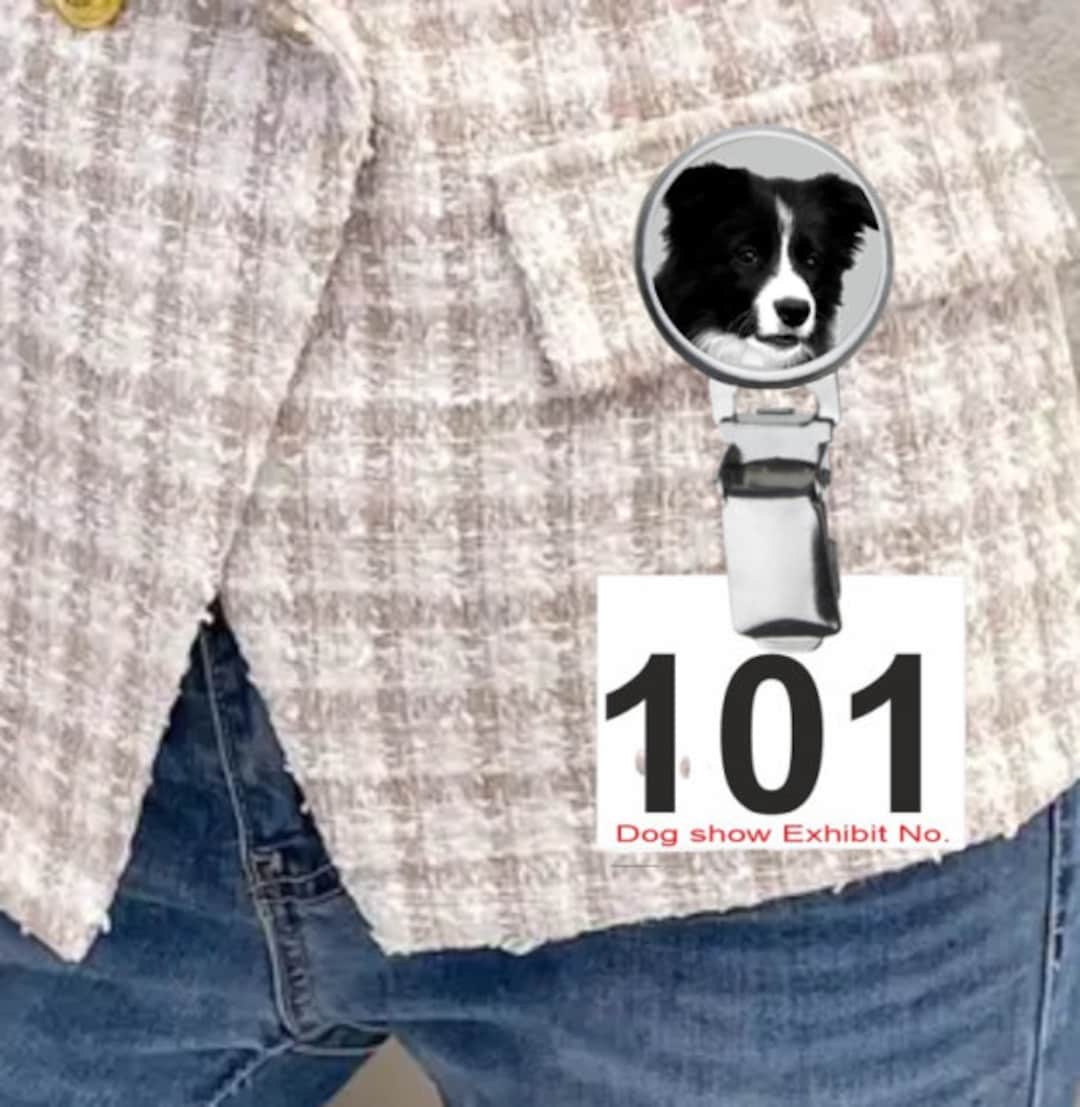 Dog Show Ring Clip Exhibitor Number Clip Dog Breed Number Holder Border ...