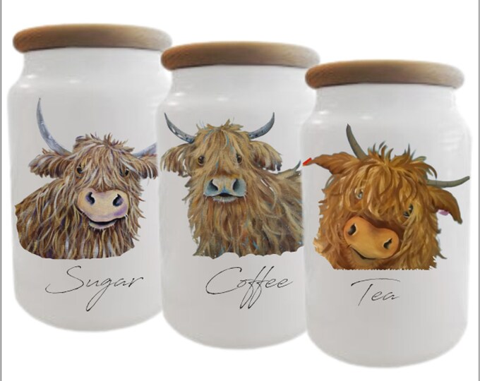 Cow Print Canisters - Etsy