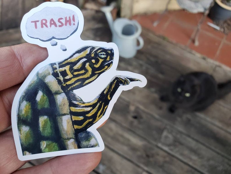 Trash Turtle Magnet - Etsy