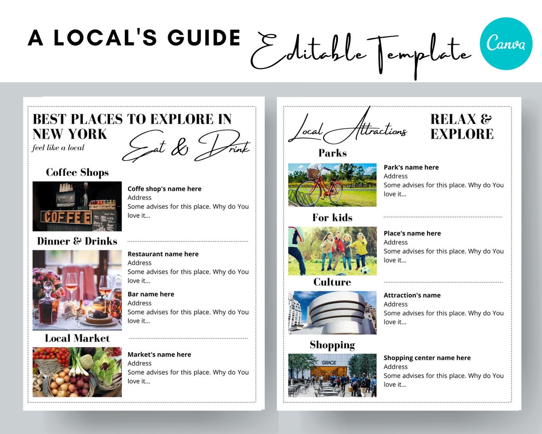 Airbnb Real Estate Local Guide Template | City Guide Flyer | Local ...