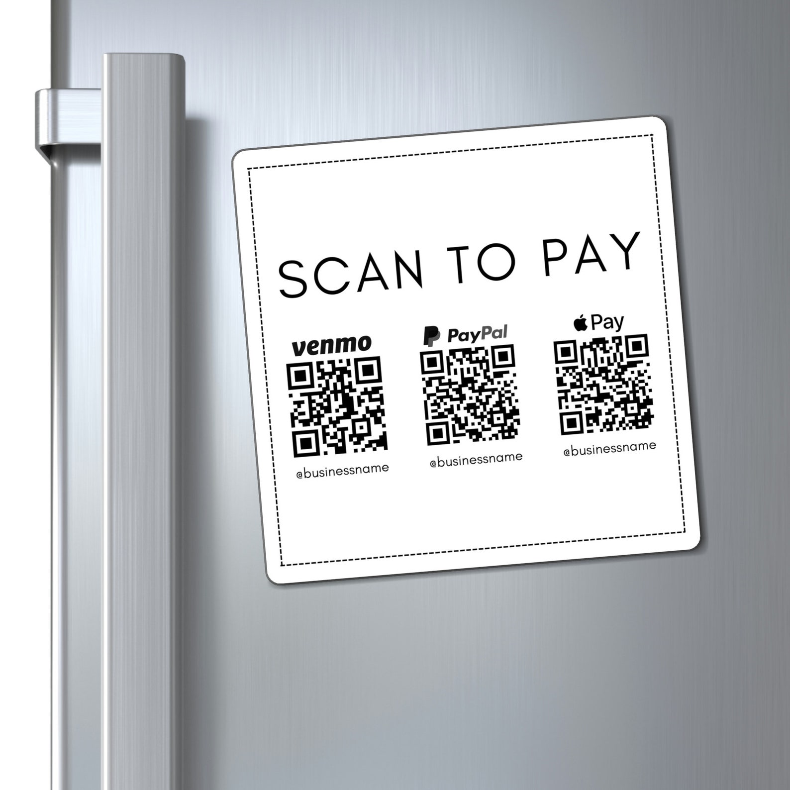 Scan to Pay Custom Magnet Airbnb Magnet QR Code Magnet Cashapp Venmo ...